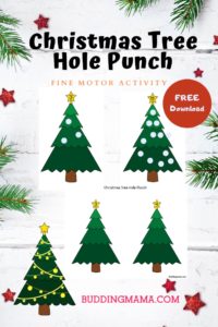 Christmas Tree Hole Punch Fine Motor Activity [Printable Included ...