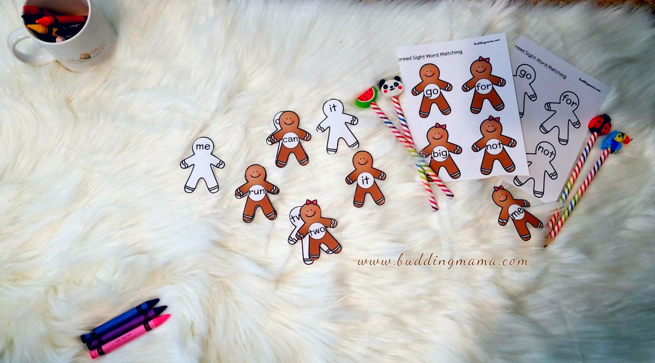 Gingerbread Sight Word Sheets [Free Printable] – Budding Mama