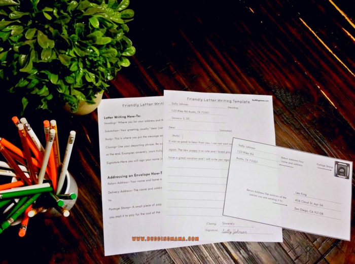 Practice Letter Writing with these Templates for Kids – Budding Mama